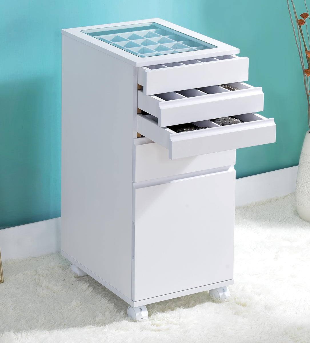 Nariah White Jewelry Armoire – Luxe Studio & Decor